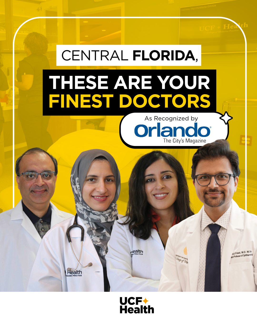 4 UCF Health Doctors Named Finest Doctors 2025 Orlando